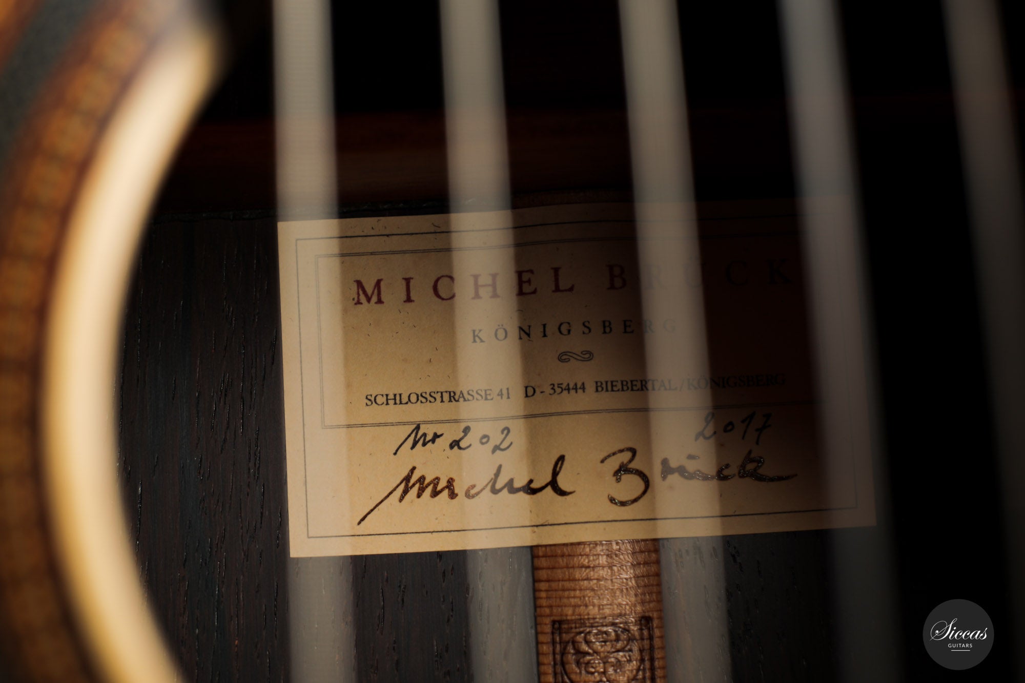 Michel Brück 2017 Doubletop Siccas Guitars